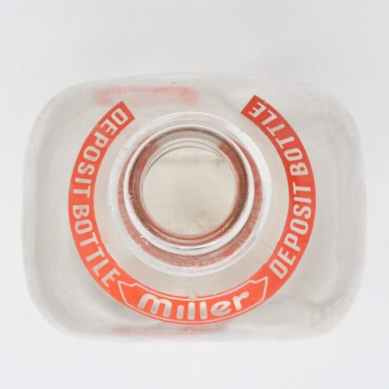 Milk Bottle, Miller Dairy, Orange Pyro ACL, Half Gallon, Indiana, Vint ...