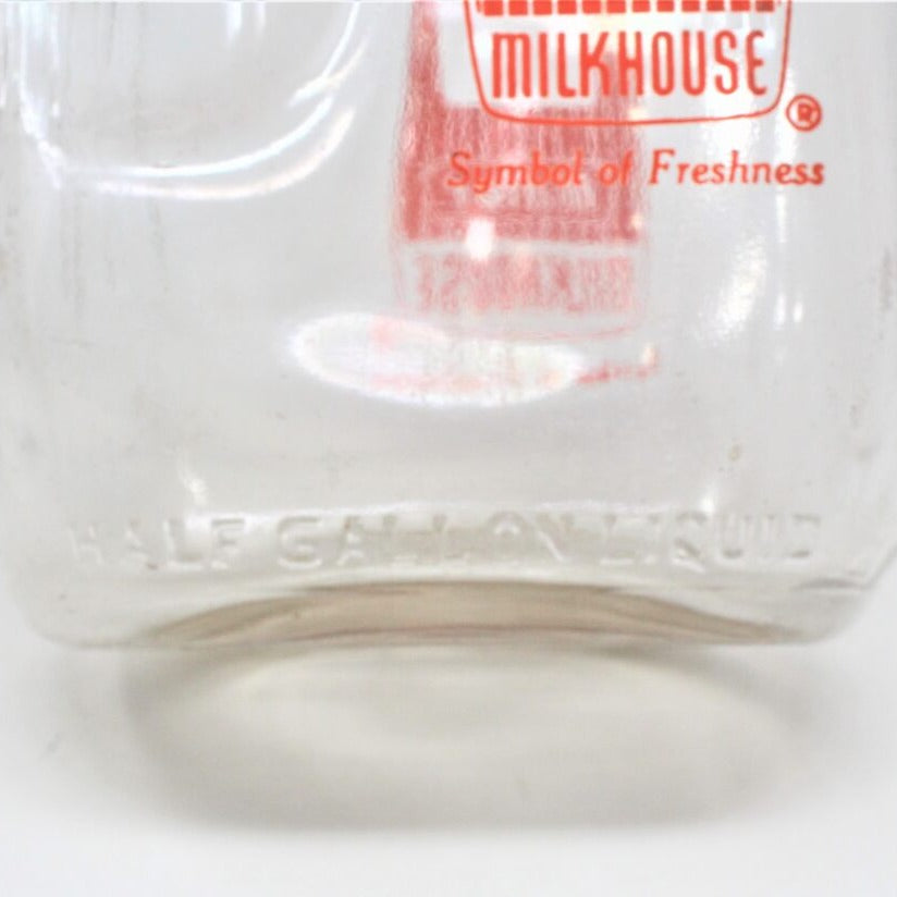 Milk Bottle, Miller Dairy, Orange Pyro ACL, Half Gallon, Indiana, Vint ...