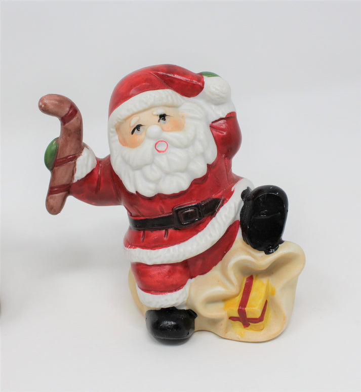 Figurine, ArtMark, Here Comes Santa, Set of 3, Vintage in Original Box ...
