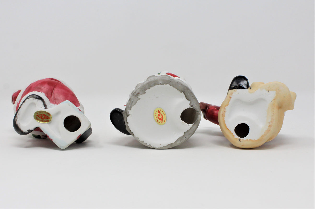 Figurine, ArtMark, Here Comes Santa, Set of 3, Vintage in Original Box ...